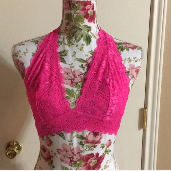 Free People | Intimates & Sleepwear | Free People Neon Pink Bralette ...